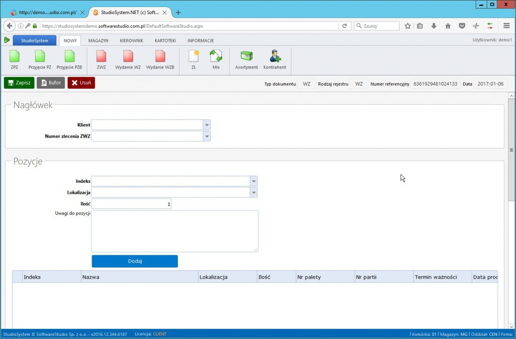 Magazyn Wysokiego Składowania - Program do magazynowania